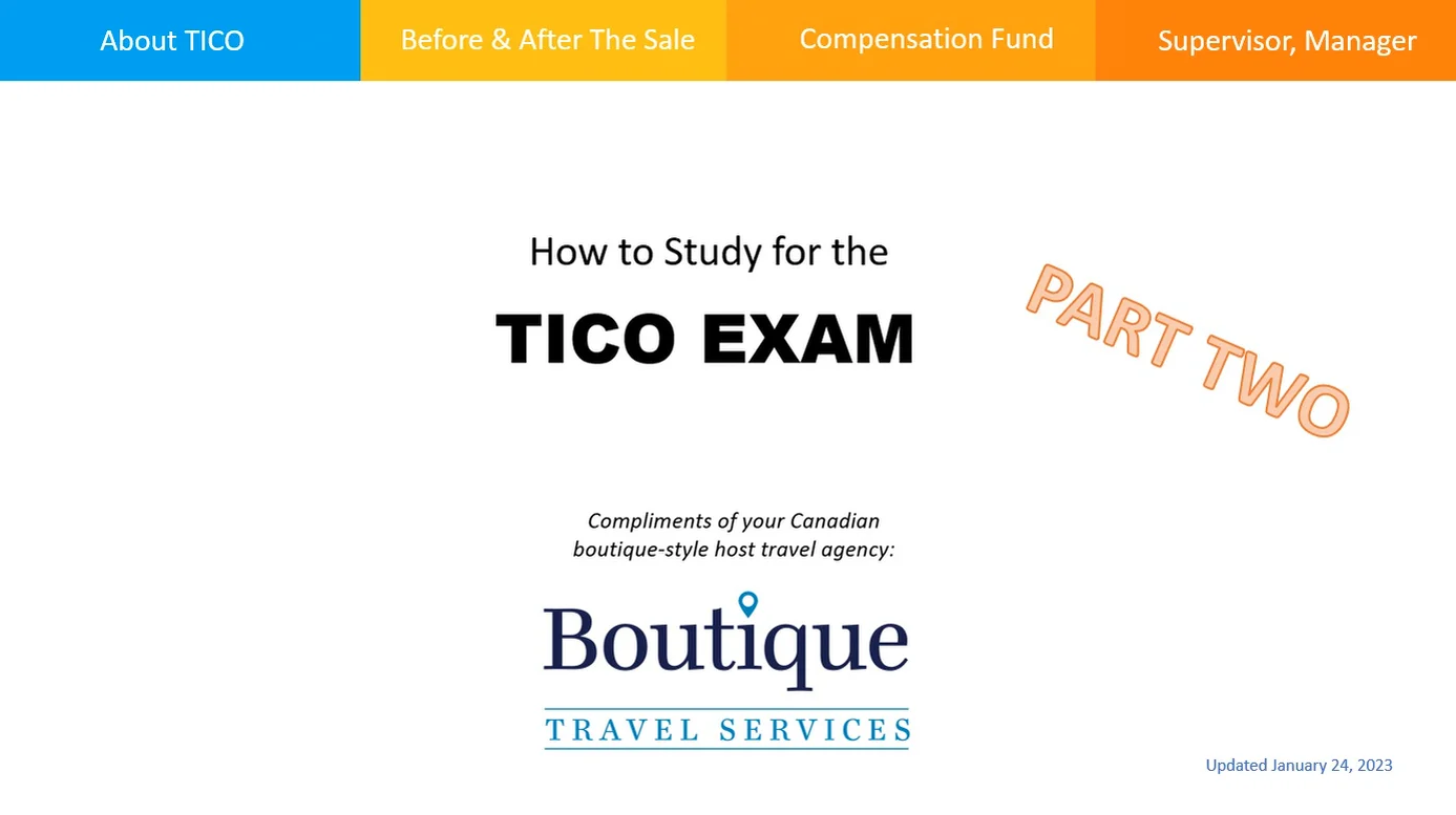 Part 2 - How To Study For The TICO Exam
