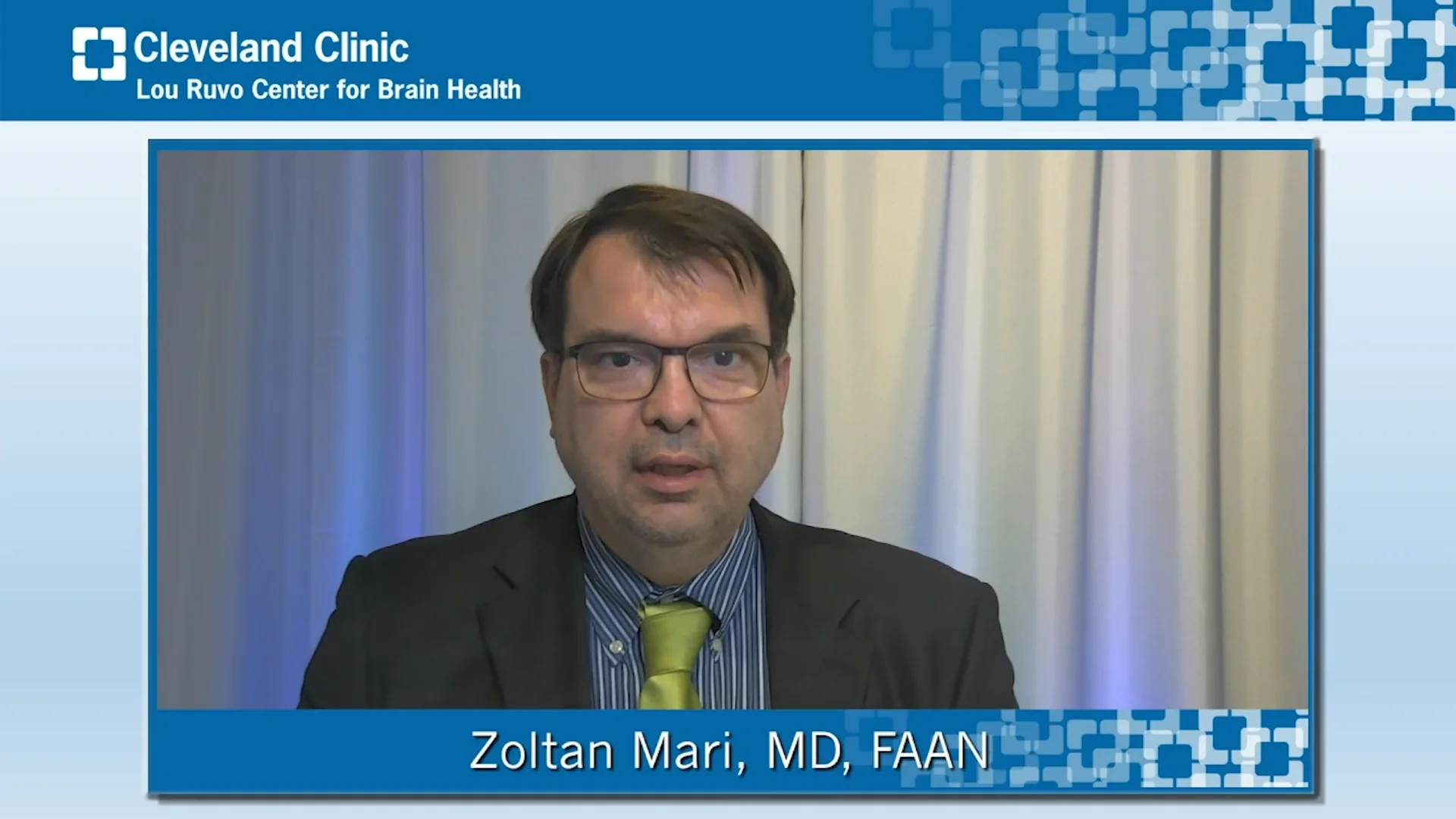 Welcome & Introductions - Zoltan Mari, MD, FAAN on Vimeo