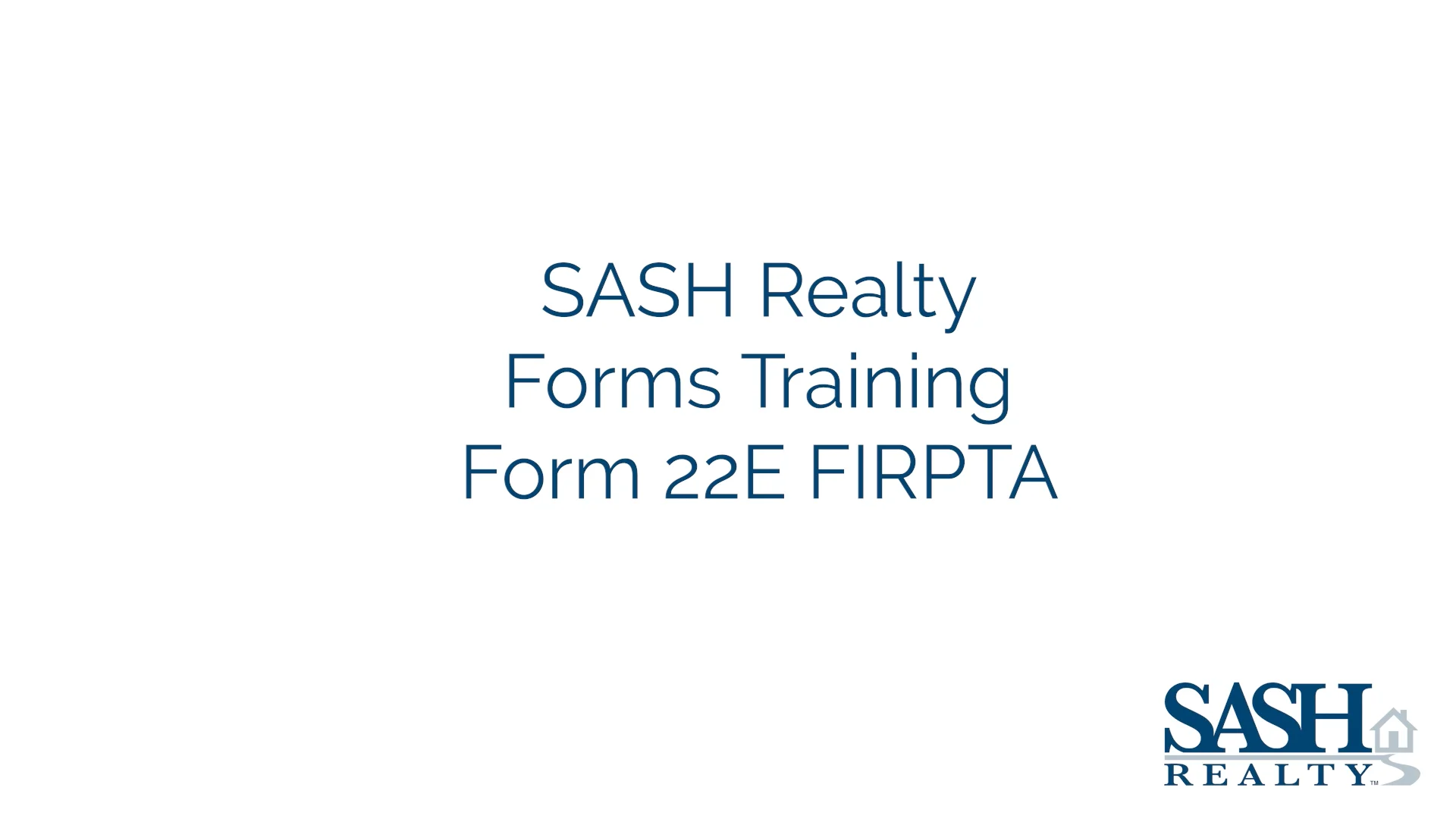 FIRPTA Training - Form 22E on Vimeo