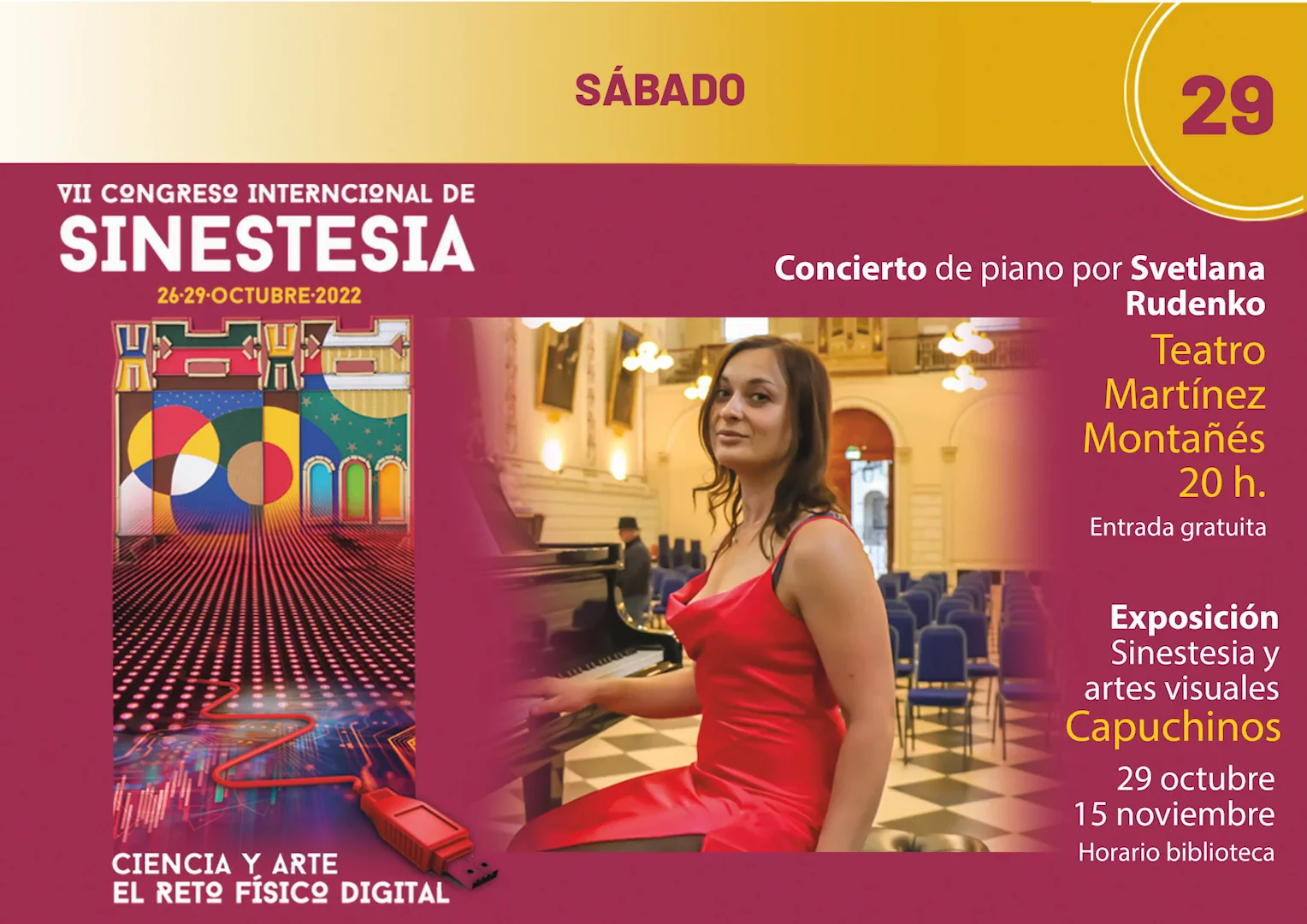 Artecitta Concert 2022, Teatro Martinez. Svetlana Rudenko (Piano), Synaesthesia Art Visuals ...