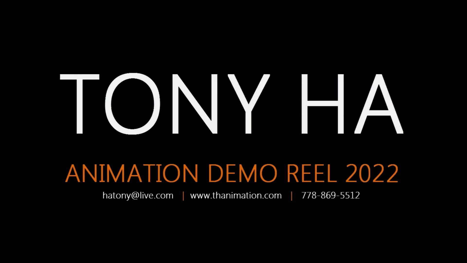 Tony Ha _ Animation Demo Reel (2022) on Vimeo