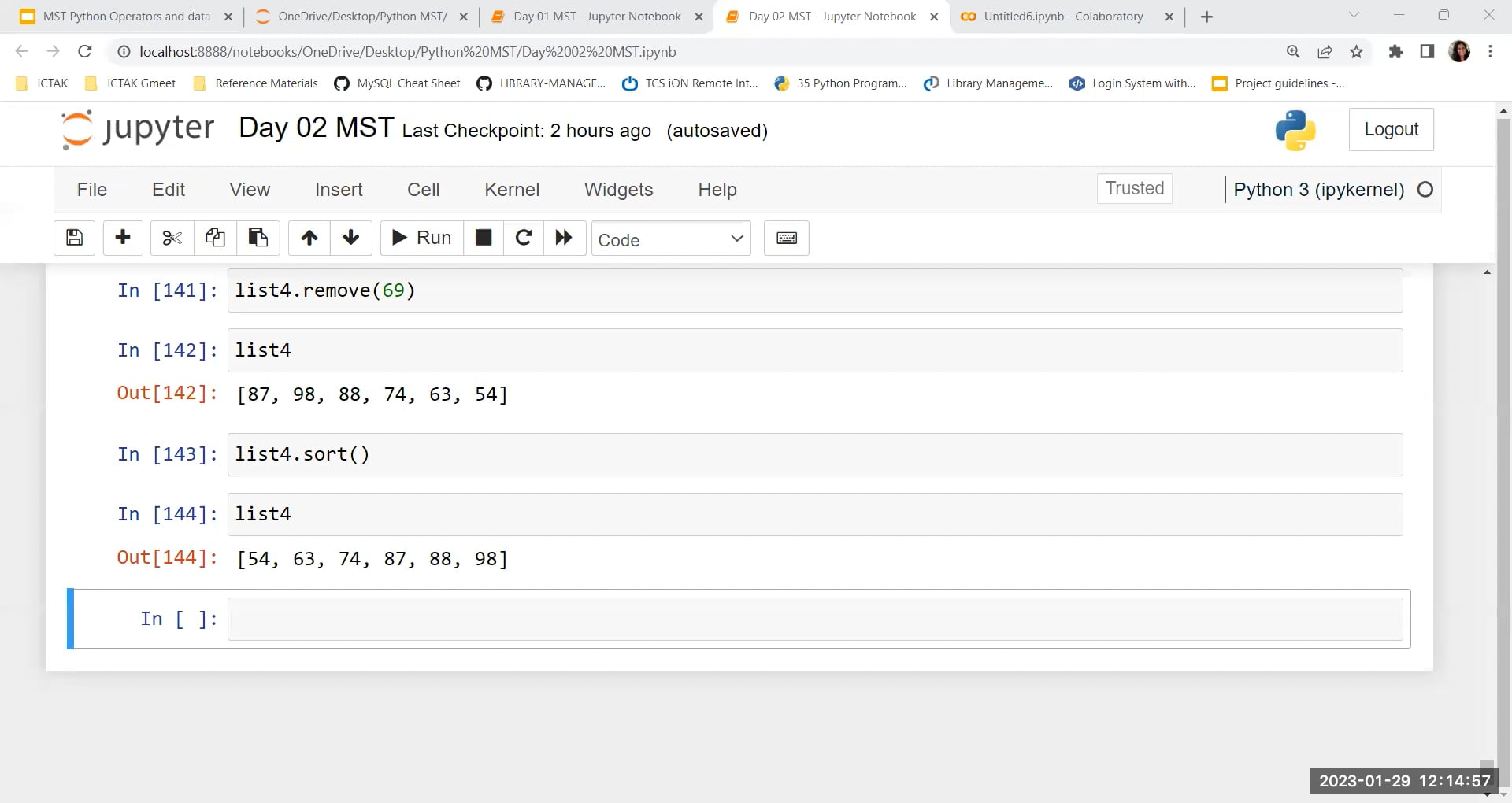 PYTHON Jan 29 -1-2023 -part 4 on Vimeo