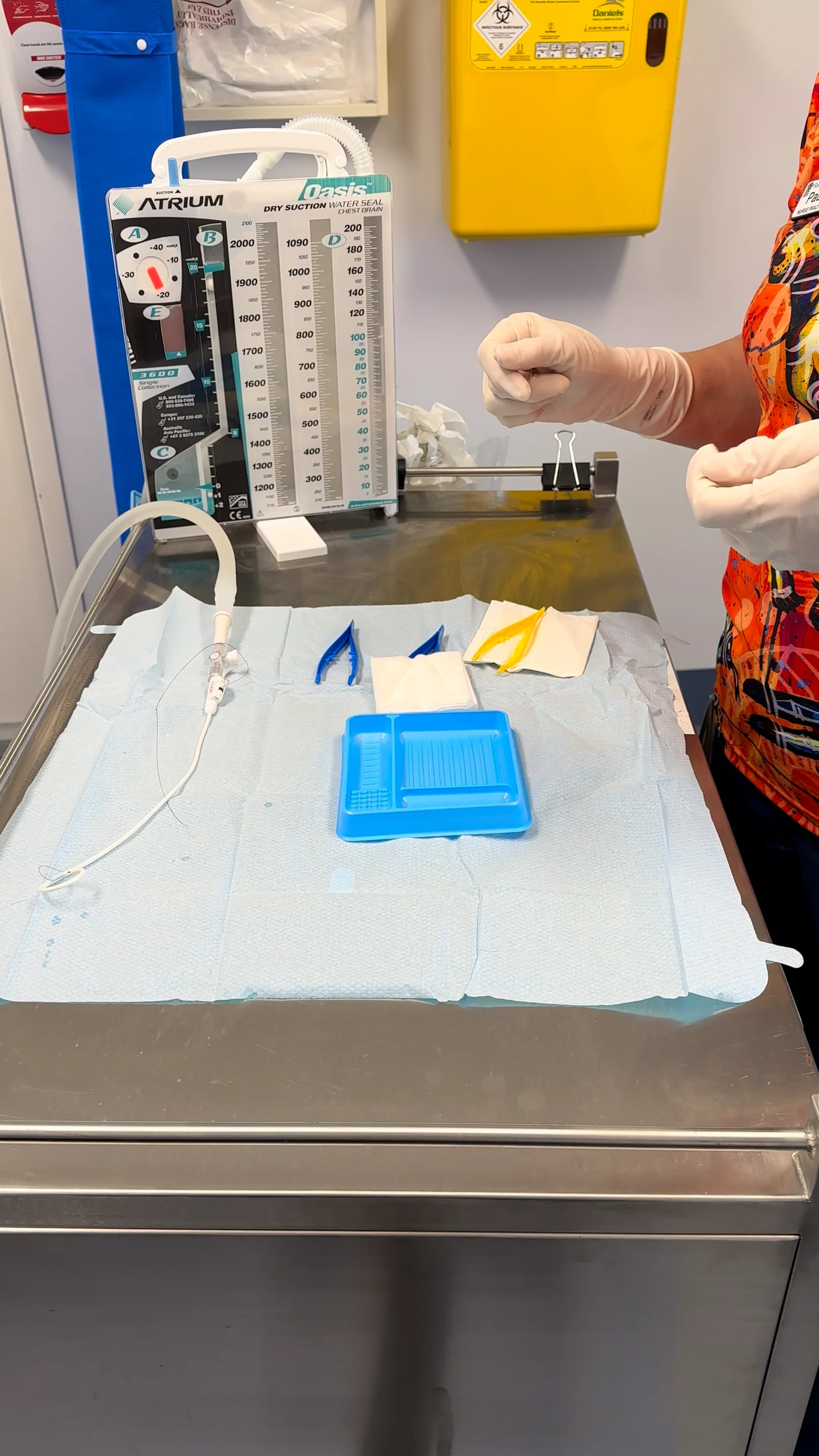 Flushing a chest drain on Vimeo