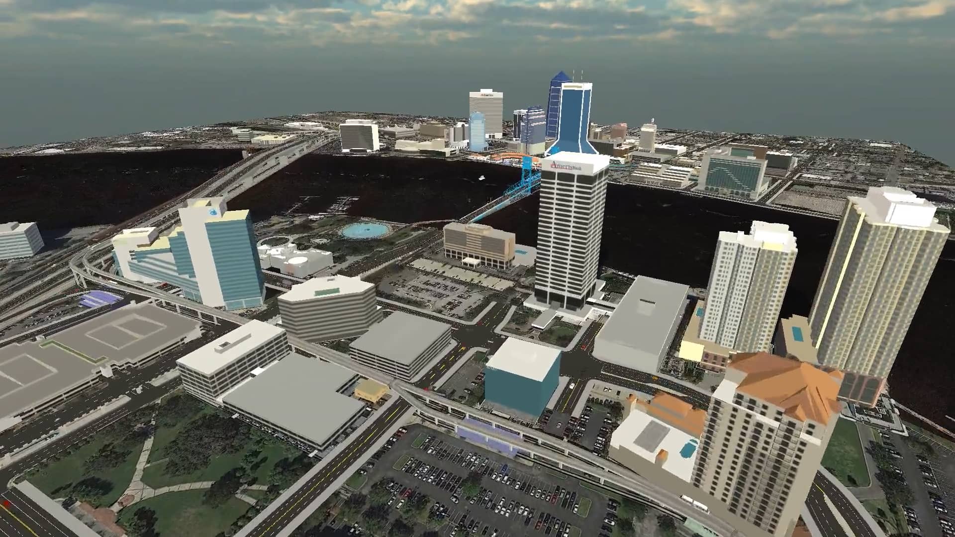 TransModeler 3D Traffic Simulation of Jacksonville, FL on Vimeo
