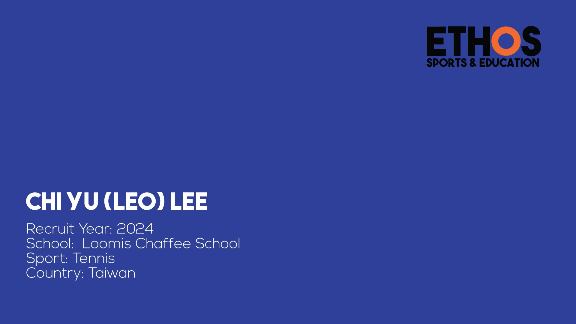 Ethos Sports & Education | Chi Yu (Leo) Lee on Vimeo