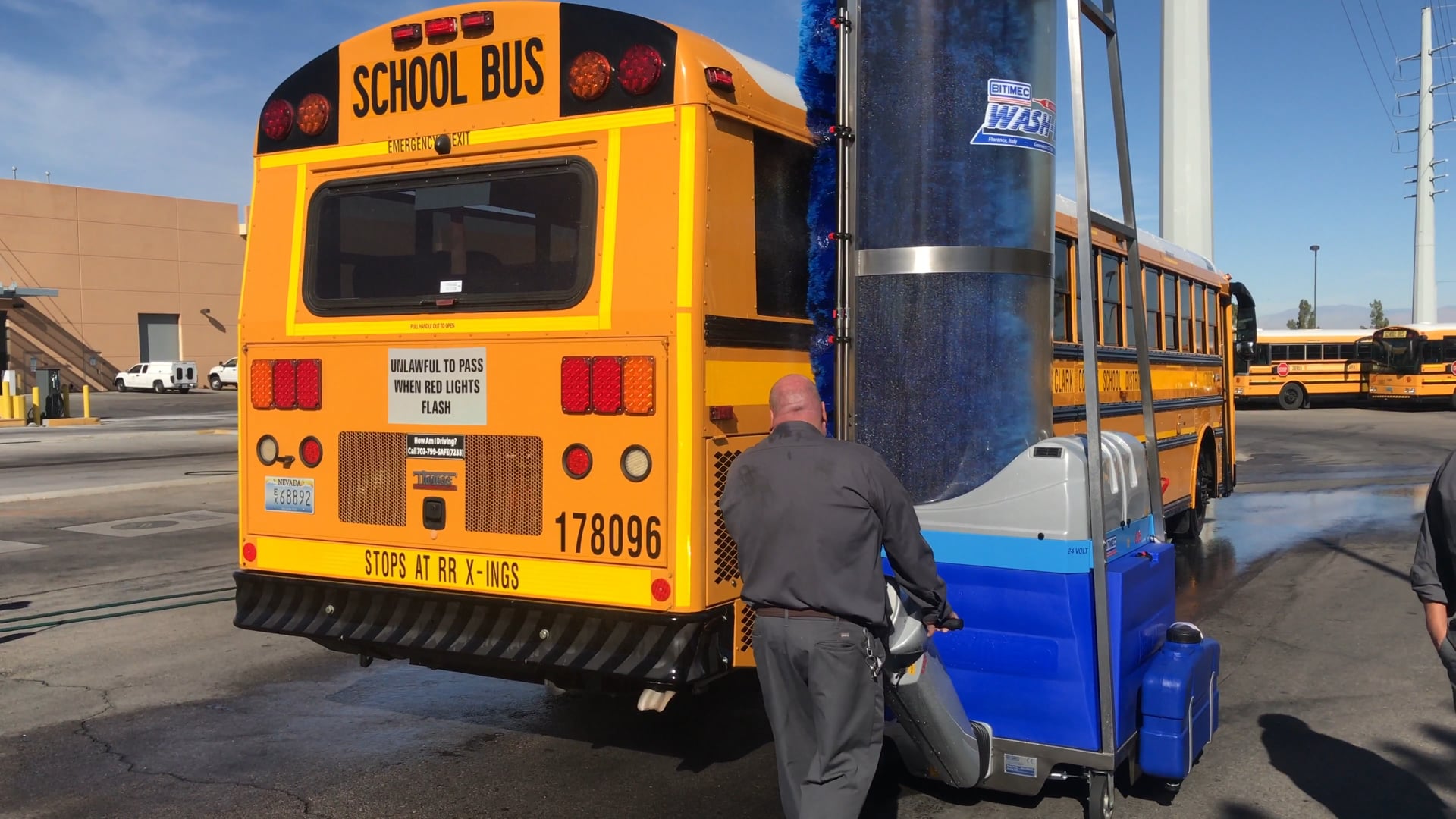 School Bus Wash-Bots