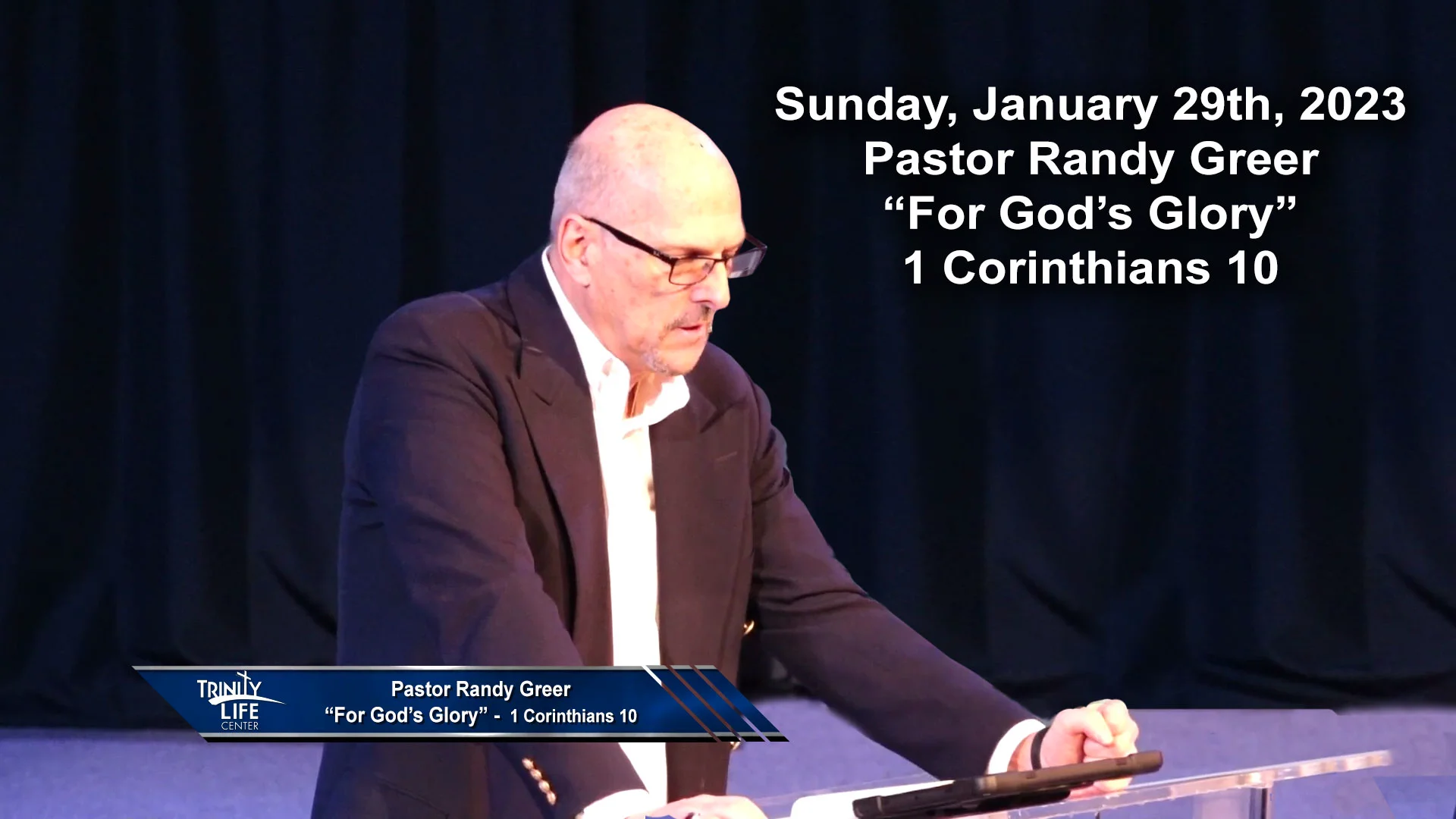 Sunday, January 29th “For God’s Glory” Pastor Randy Greer on Vimeo