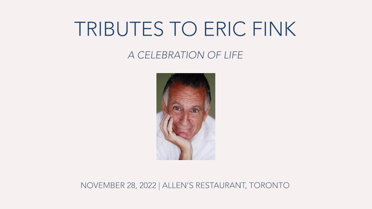 Tributes to Eric Fink - A Celebration of Life on Vimeo