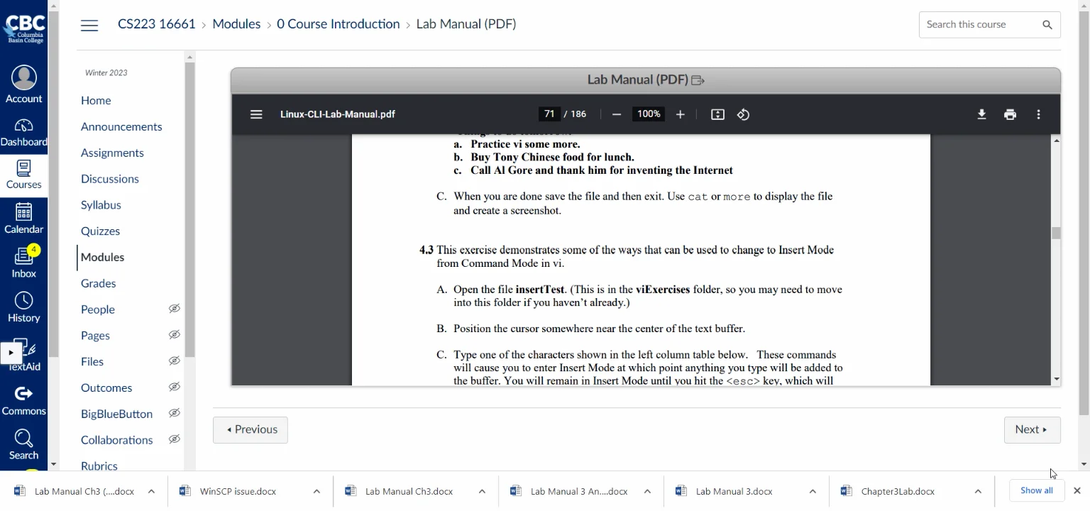 Linux Command Line: vi editor - copying and using files for vi practice