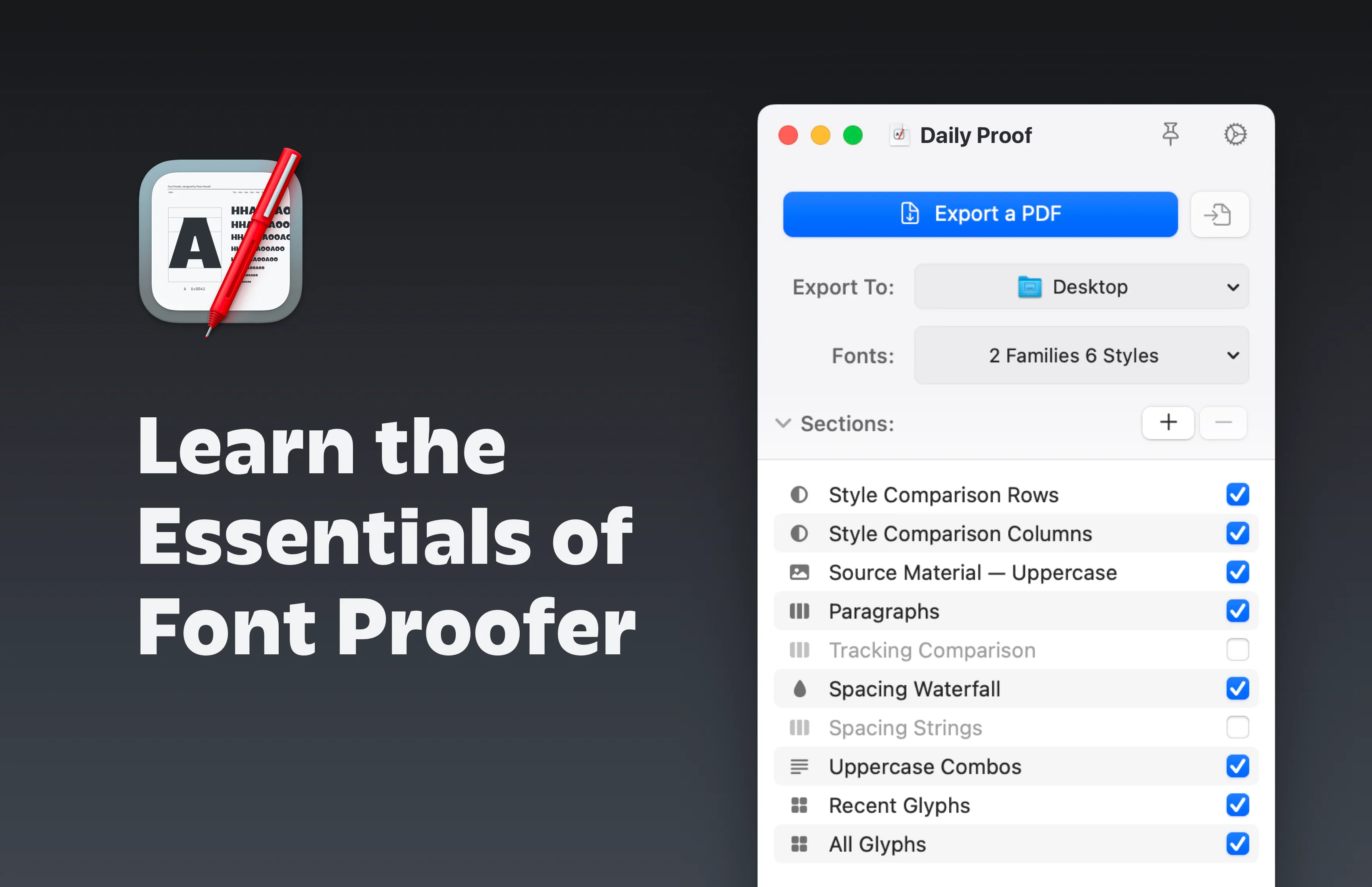 Learn the Essentials of Font Proofer on Vimeo