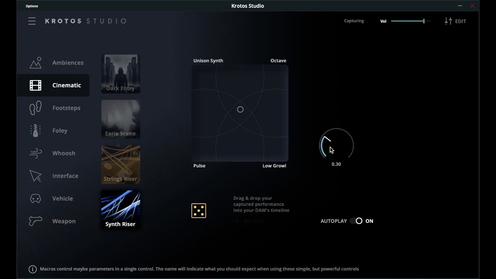 Krotos Studio Genesis Sound Pack - Cinematic - Synth Riser Preset