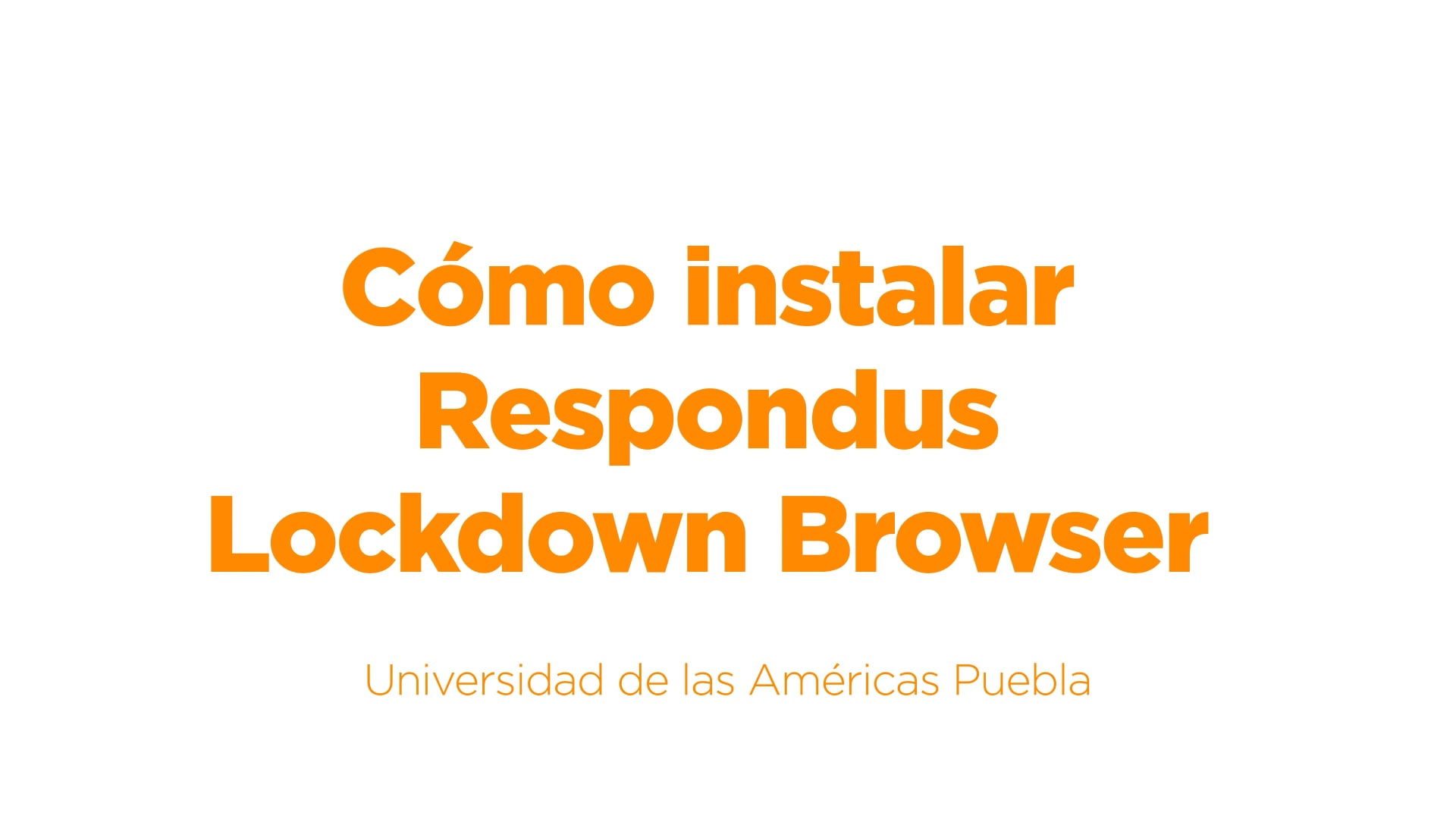 Cómo instalar Respondus Lockdown Browser on Vimeo