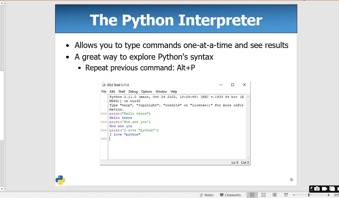 1.3 python_interpreter_2 on Vimeo