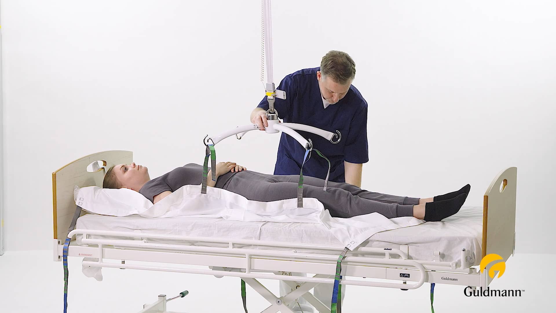 Disposable Repositioning sling - Turning patient into lateral position ...