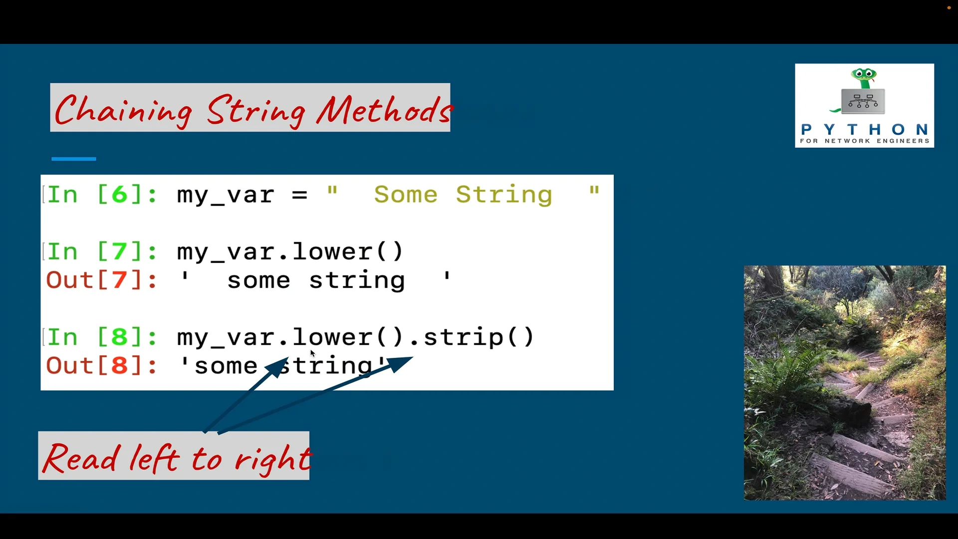 Learning Python - Week1 / Chaining String Methods