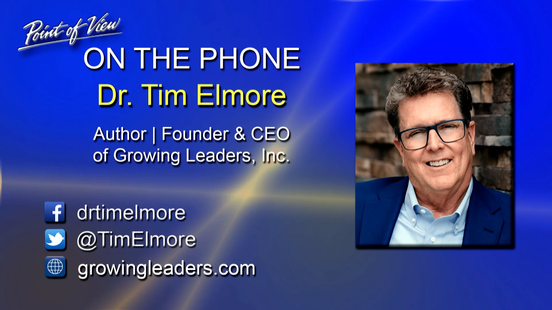 Point of View Livecast - Thursday, February 2, 2023 - Tim Elmore on Vimeo