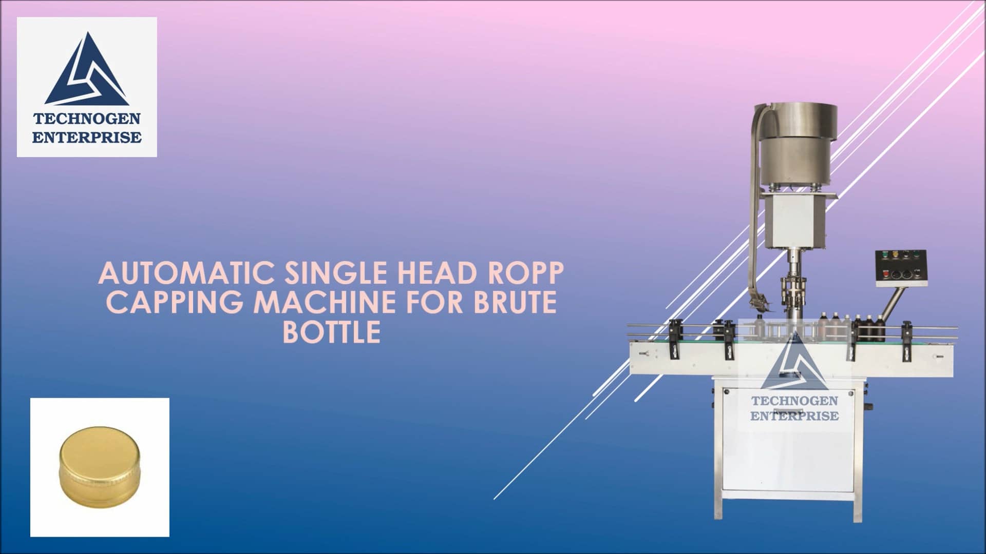 How Automatic Single Head ROPP Capping Machine Work for Brute bottle ...