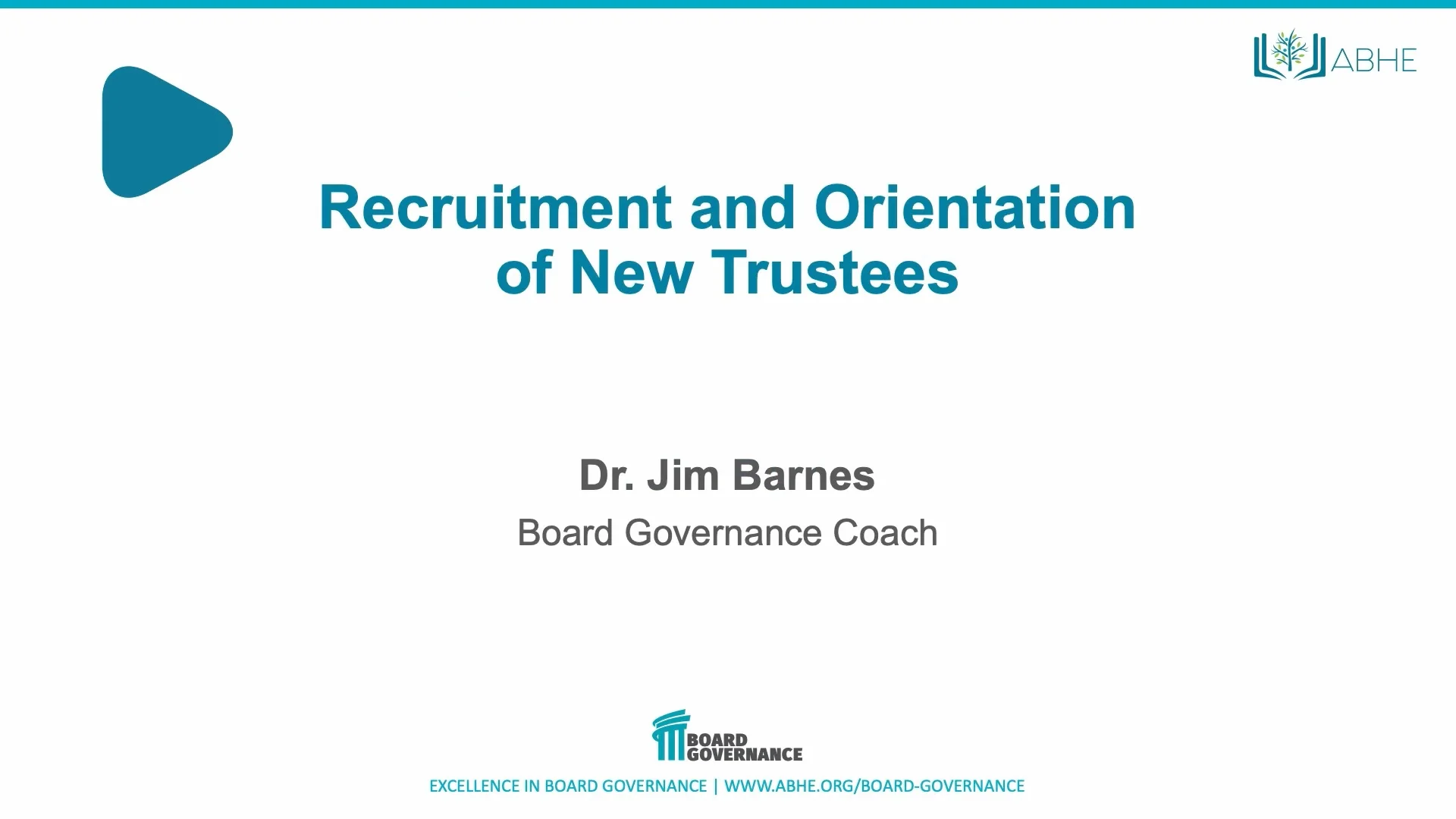 Recruitment & Orientation of New Trustees on Vimeo