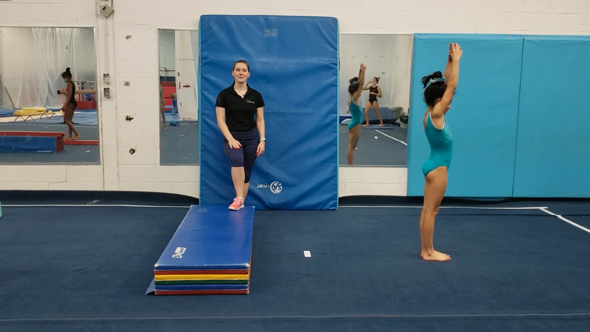 TUM604 Back roll to front support feet on block on Vimeo