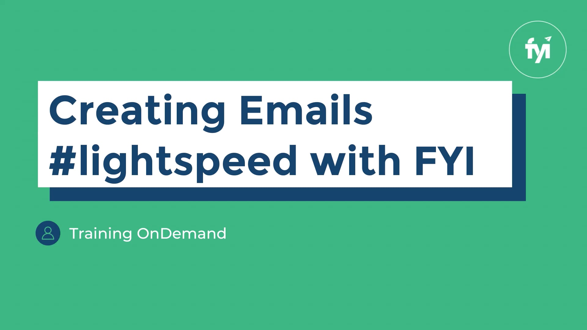 Creating Emails #lightspeed with FYI on Vimeo