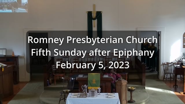 Romney Presbyterian Church – Come in to be Filled, Go out to Serve!