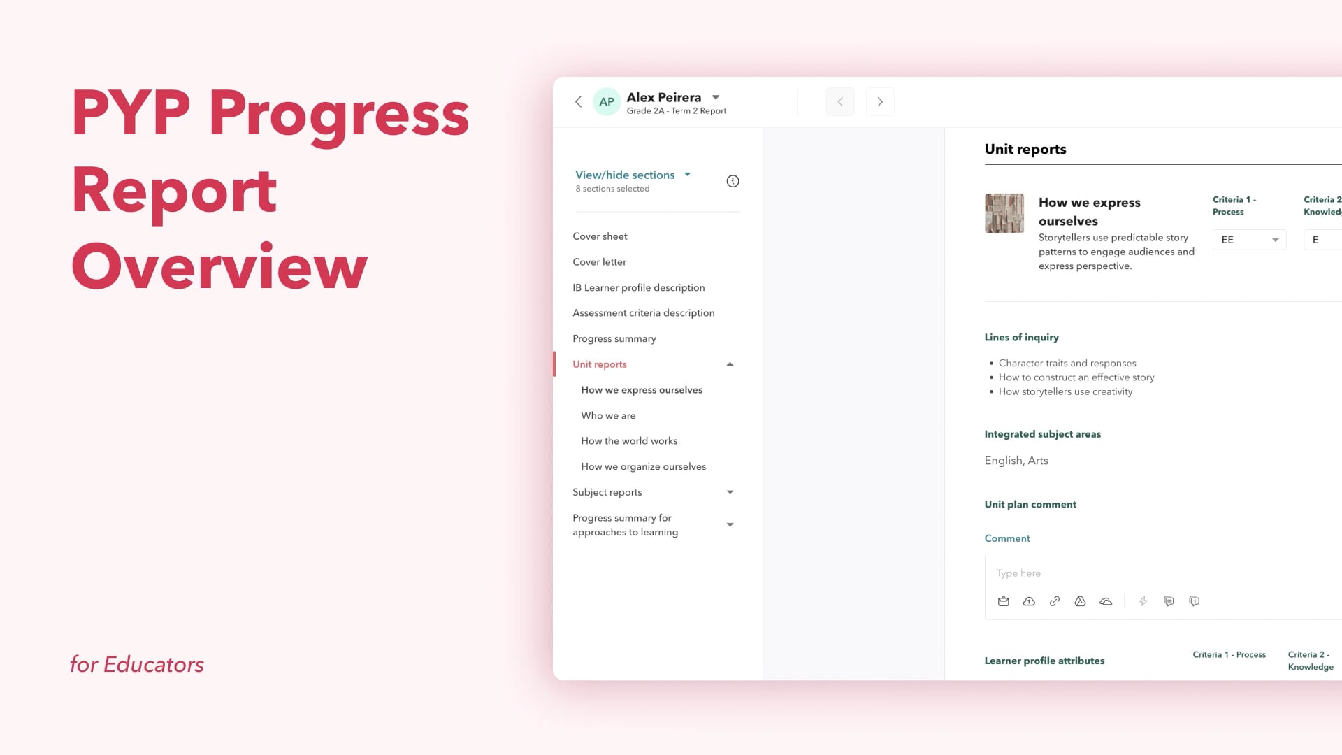 PYP Progress Report for Teachers on Vimeo