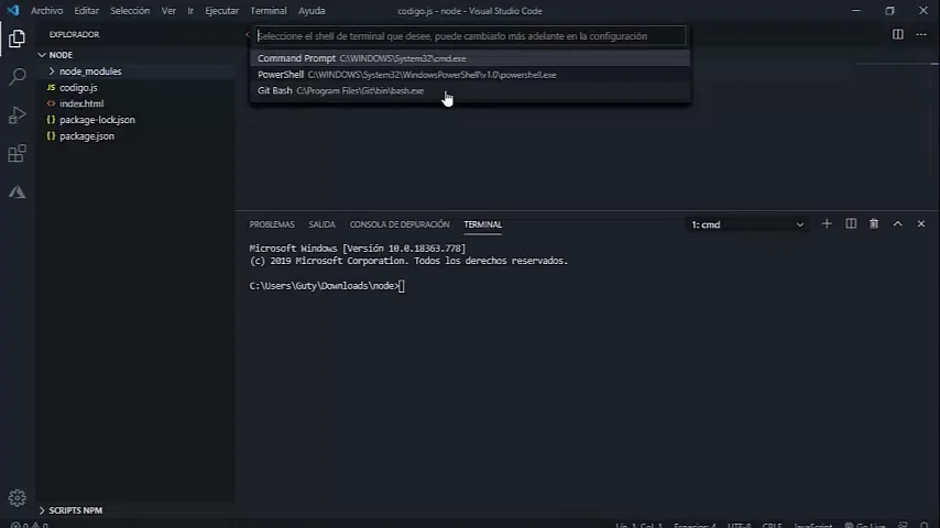 Vídeo 3 - Node.JS ¡desde CERO! - Javascript - Requires y Export..mp4 on ...
