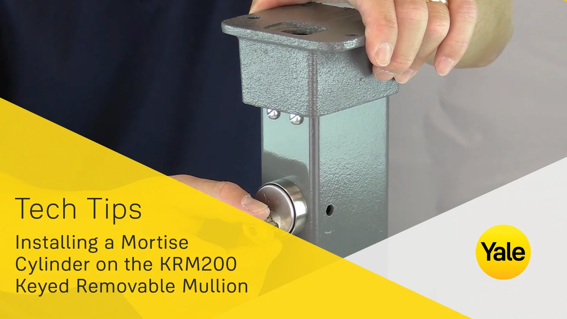 Installing a Mortise Cylinder on the KRM200 Keyed Removable Mullion ...