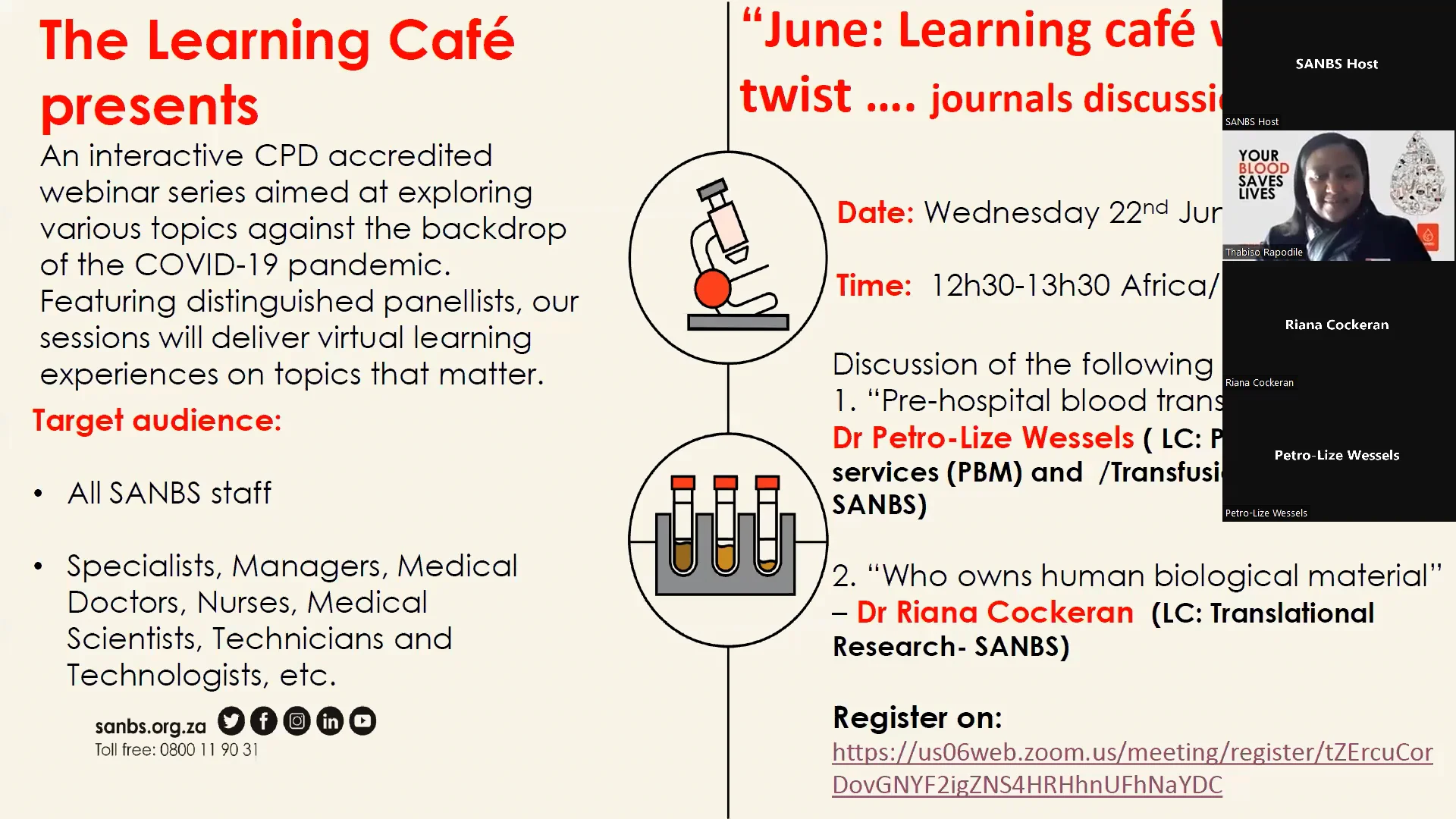 Learning cafe with a twist - Pre-hospital blood transfusions & Who owns ...