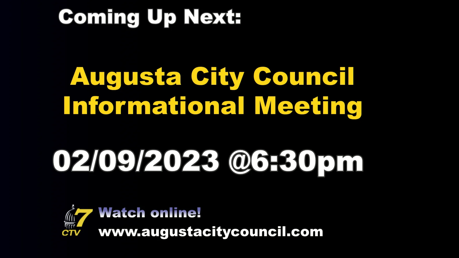 Augusta City Council Meeting 02/09/2023 on Vimeo