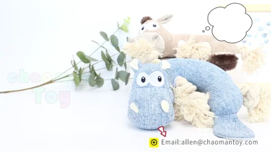 Stuffed Pet Plush Toys Squeak Rope Chew Toys Teeth Cleaning on Vimeo