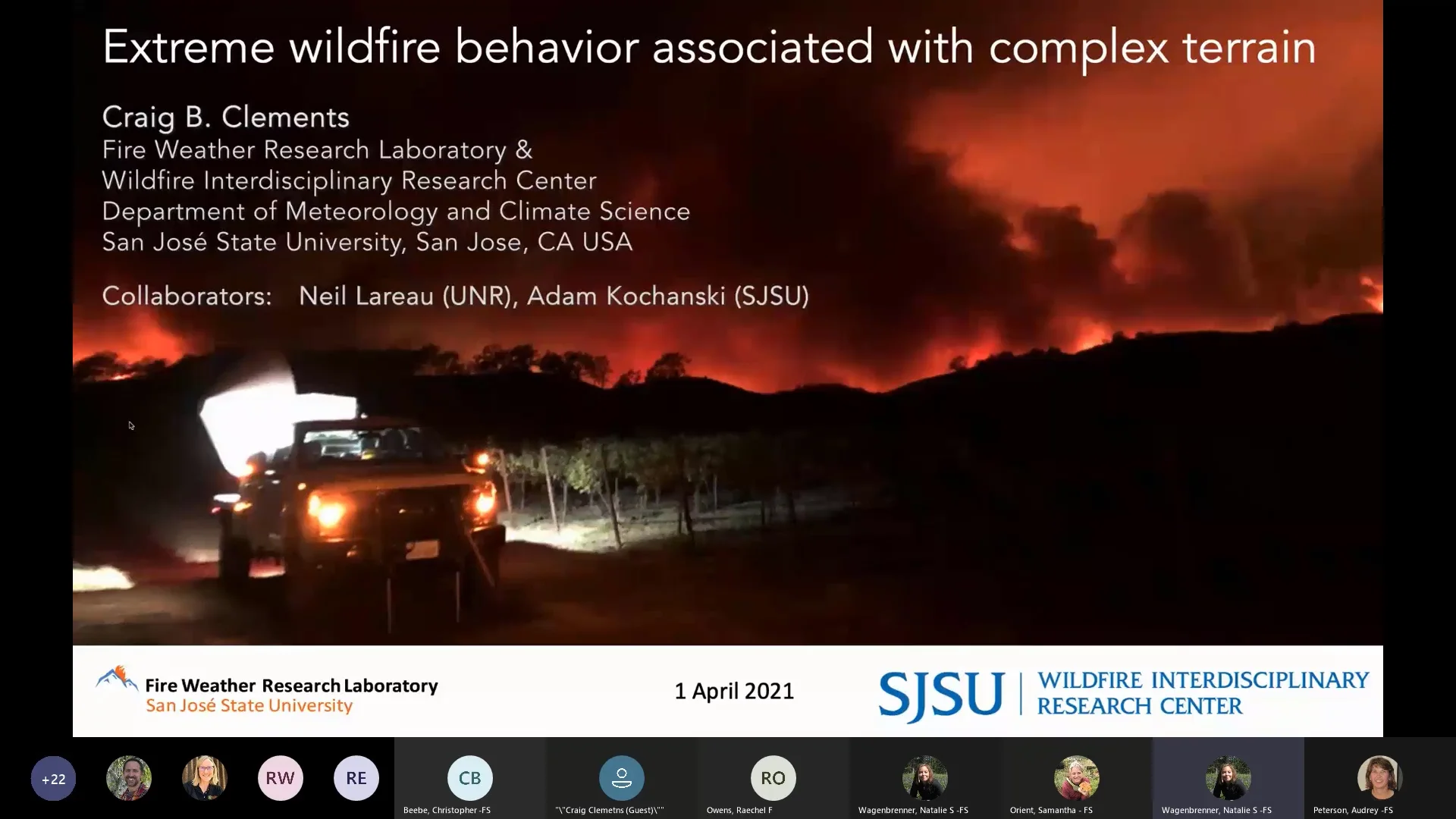 Extreme Wildfire Behavior Associated with Complex Terrain