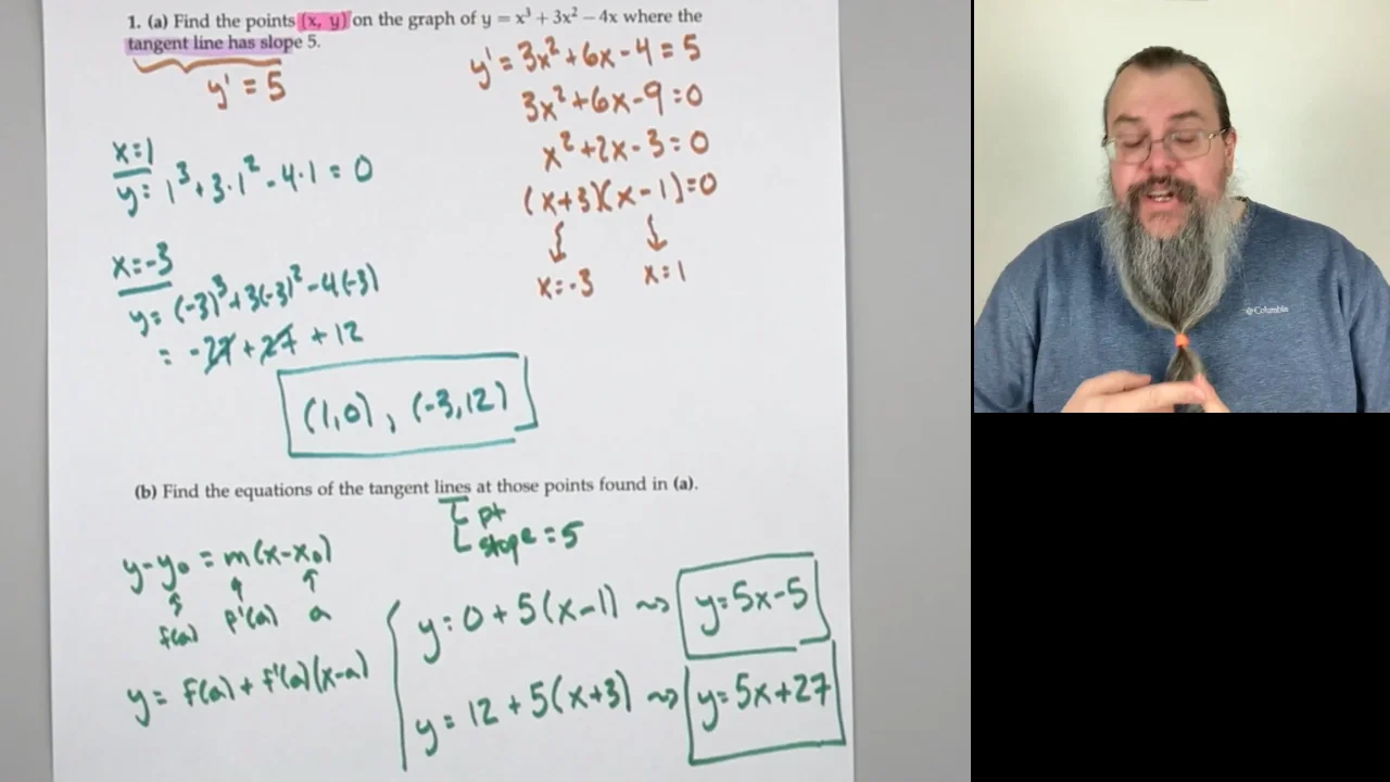 Calc 1, Exam 1 walkthrough (Fall 2022)