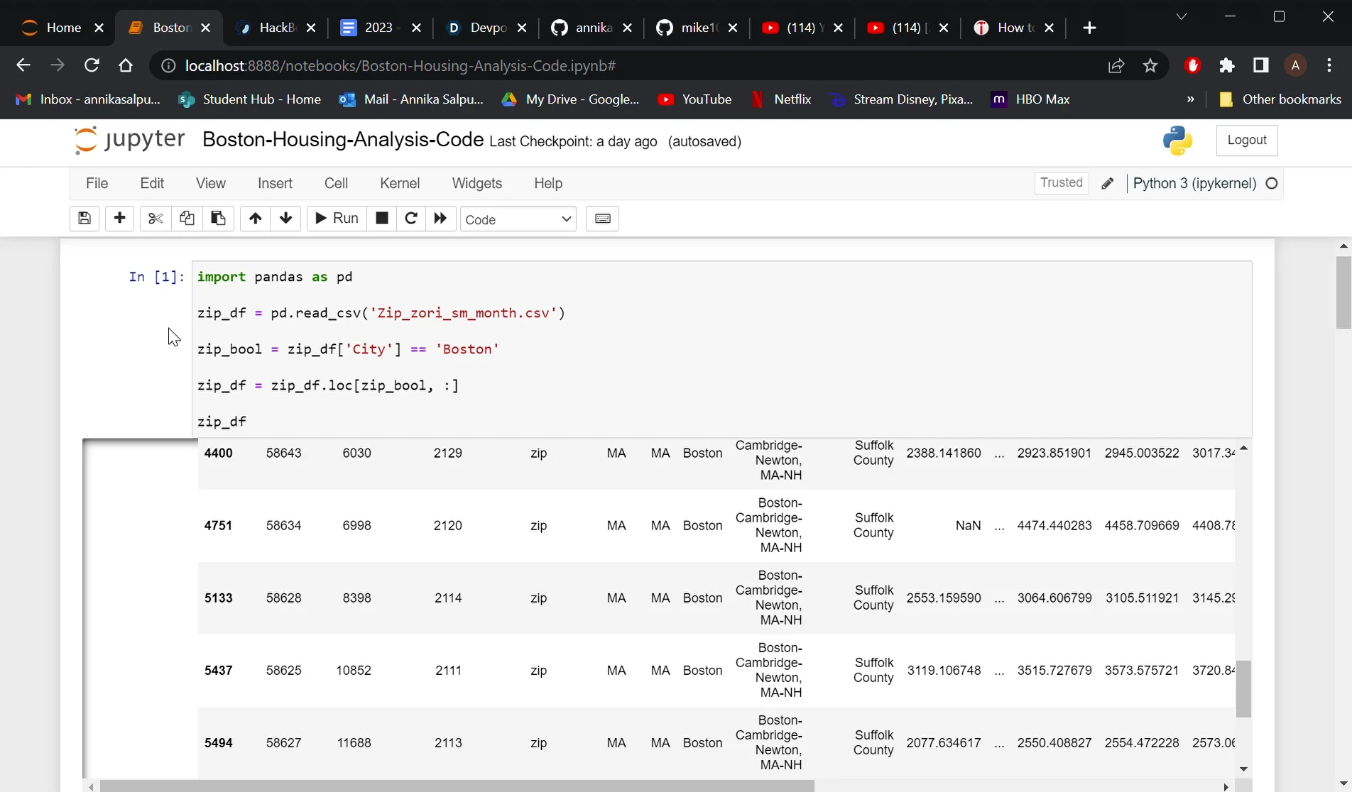 Boston-Housing-Analysis-Code - Jupyter Notebook - Google Chrome 2023-02 ...