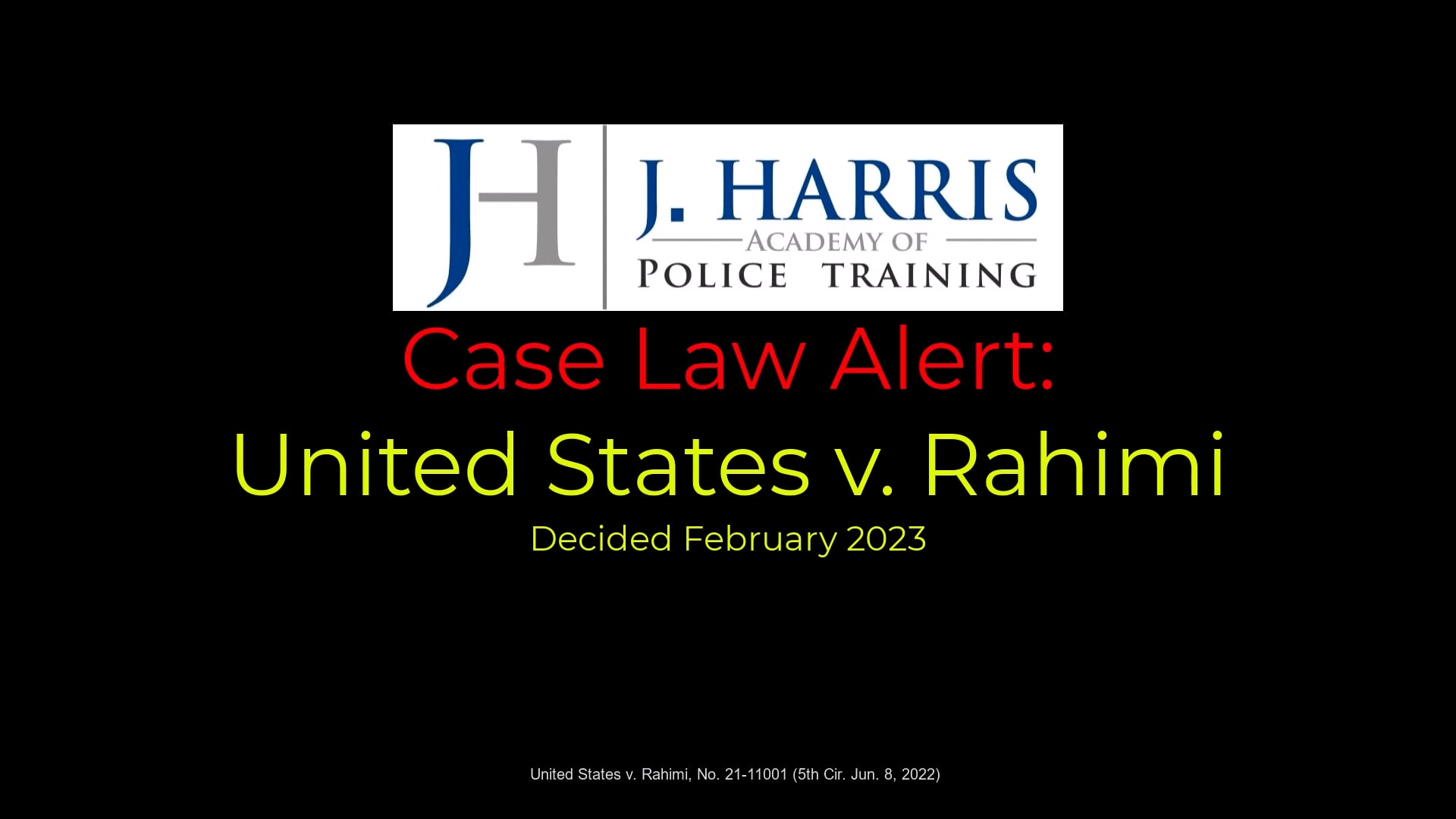 Case Law Alert - Rahimi on Vimeo