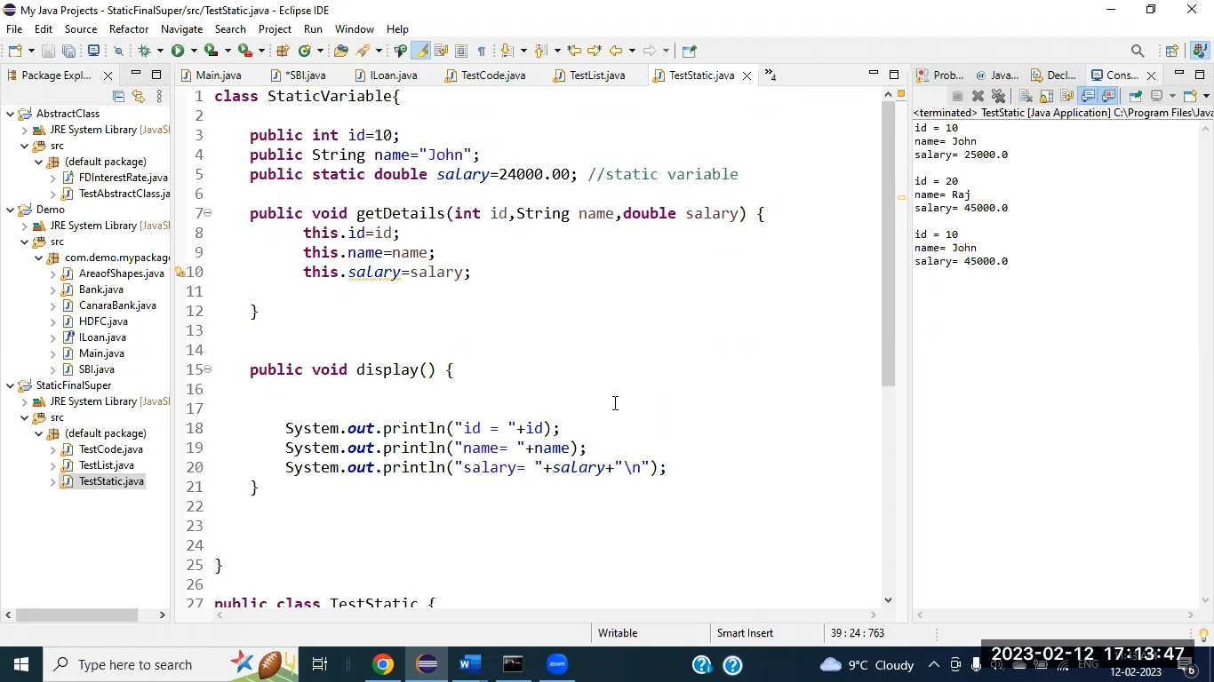 JAVA Feb 12, 2023 on Vimeo