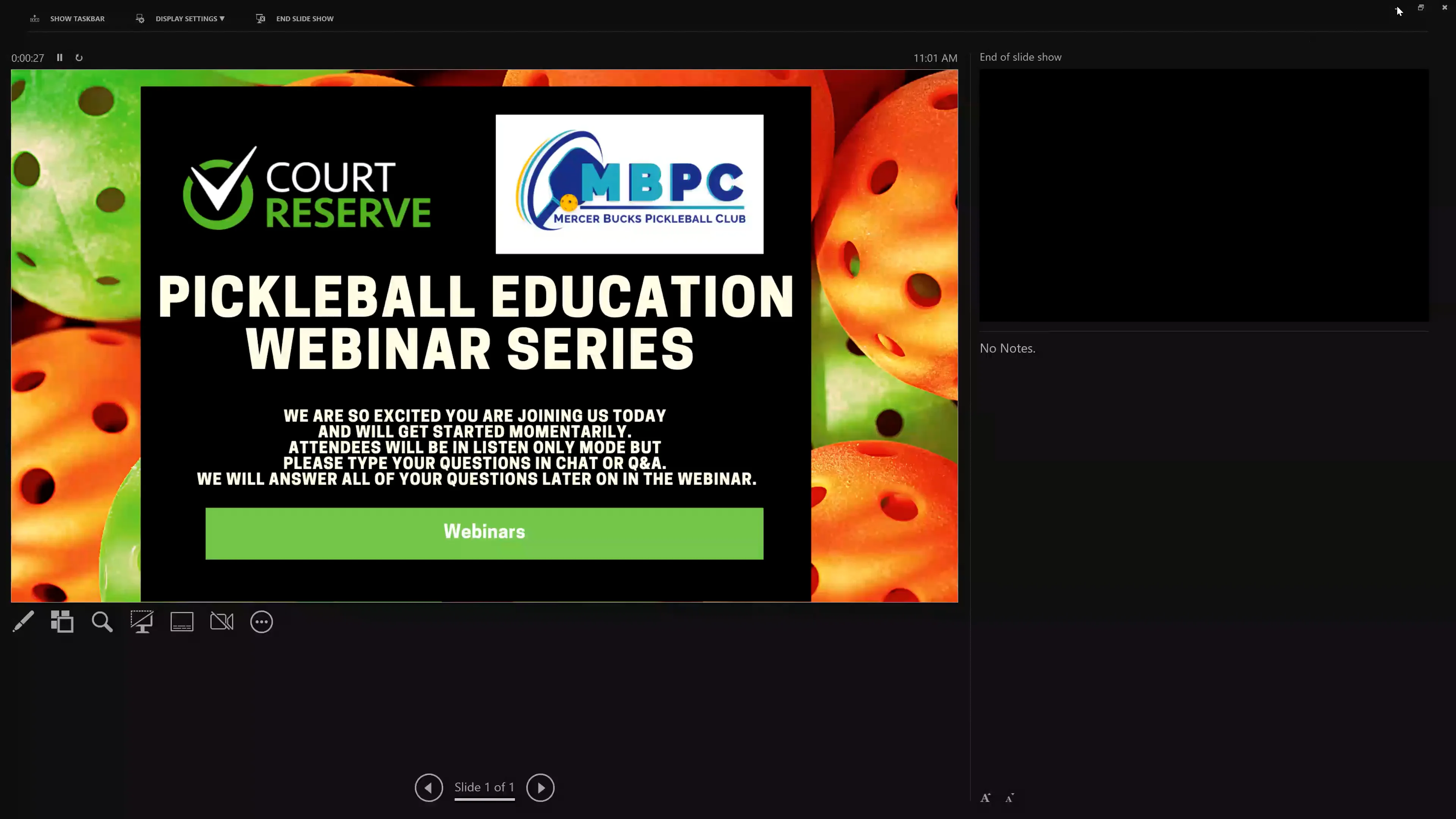 CourtReserve Education: Opening and Managing Mercer Bucks Pickleball Club Webinar on Vimeo
