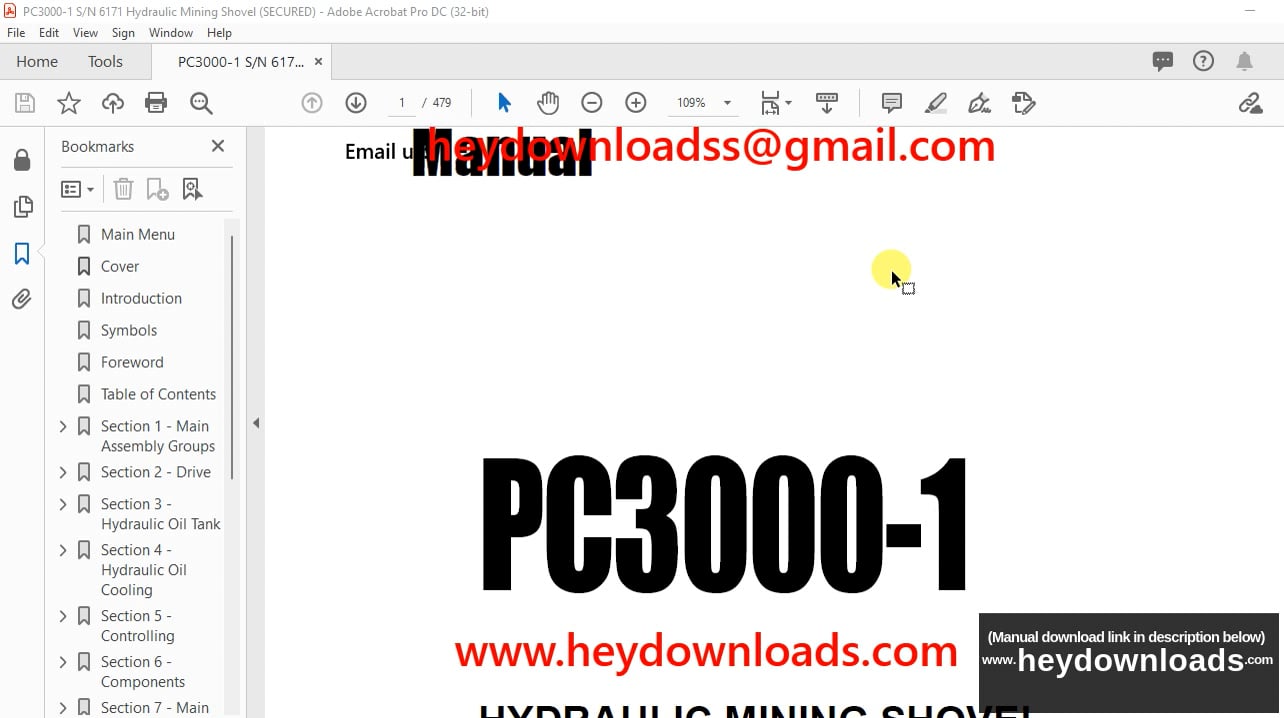 Komatsu PC3000-1 Hydraulic Mining Shovel Shop Manual SMPC30006171 - PDF DOWNLOAD on Vimeo