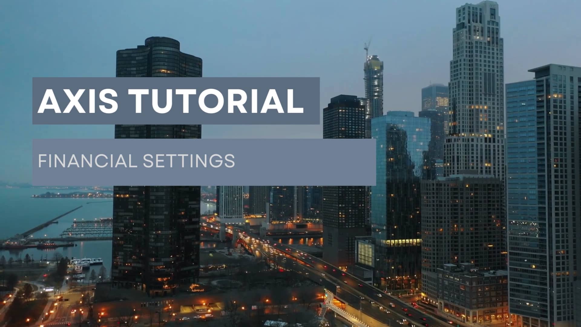 Entering Financial Settings on Vimeo