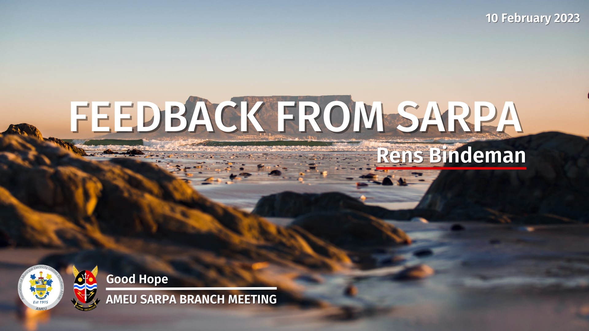 AMEU SARPA - Rens Bindeman - GH Branch Meeting - 10 Feb 2023 on Vimeo
