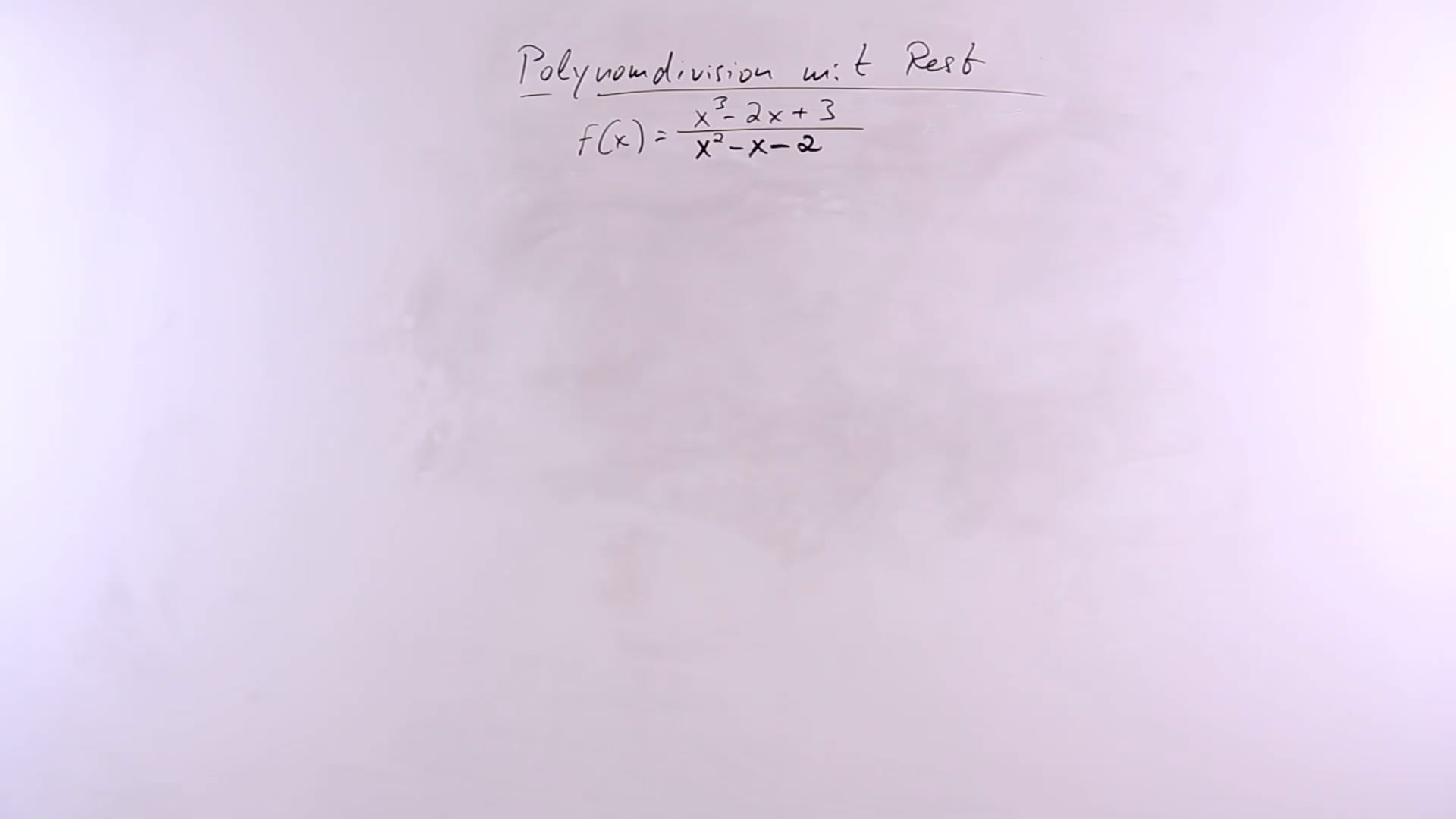 Polynomdivision mit Rest, Beispiel - Mathe by Daniel Jung on Vimeo