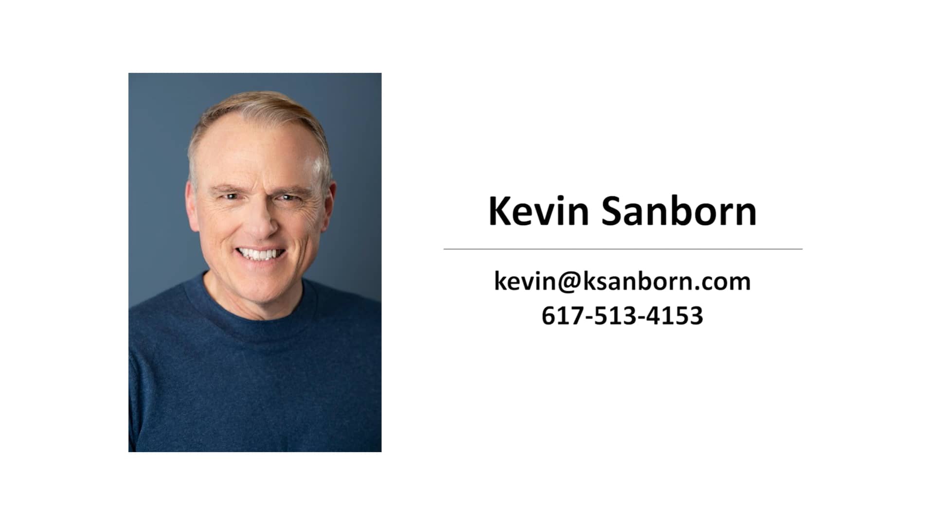 Kevin Sanborn Reel Revised.mp4 on Vimeo