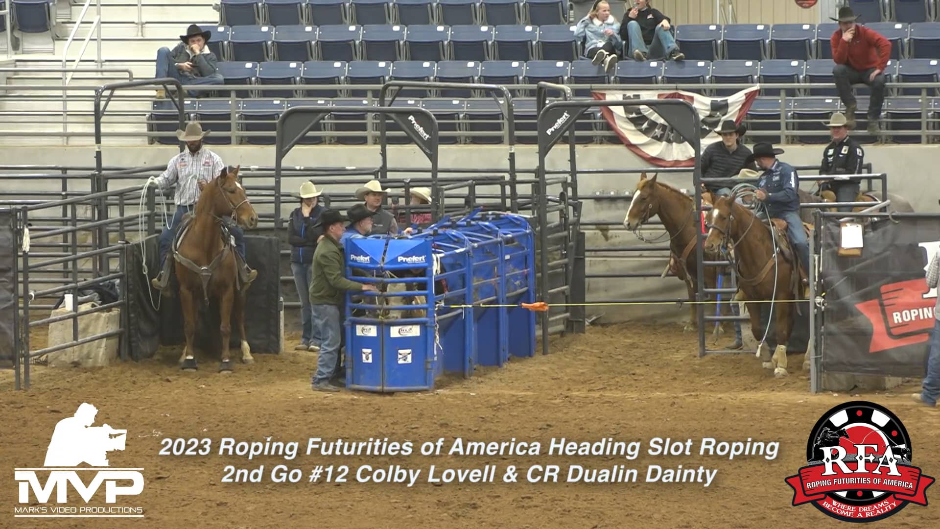 Colby Lovell & CR Dualin Dainty 2023 Roping Futurities of America Heading Slot Roping #12 2nd Go ...