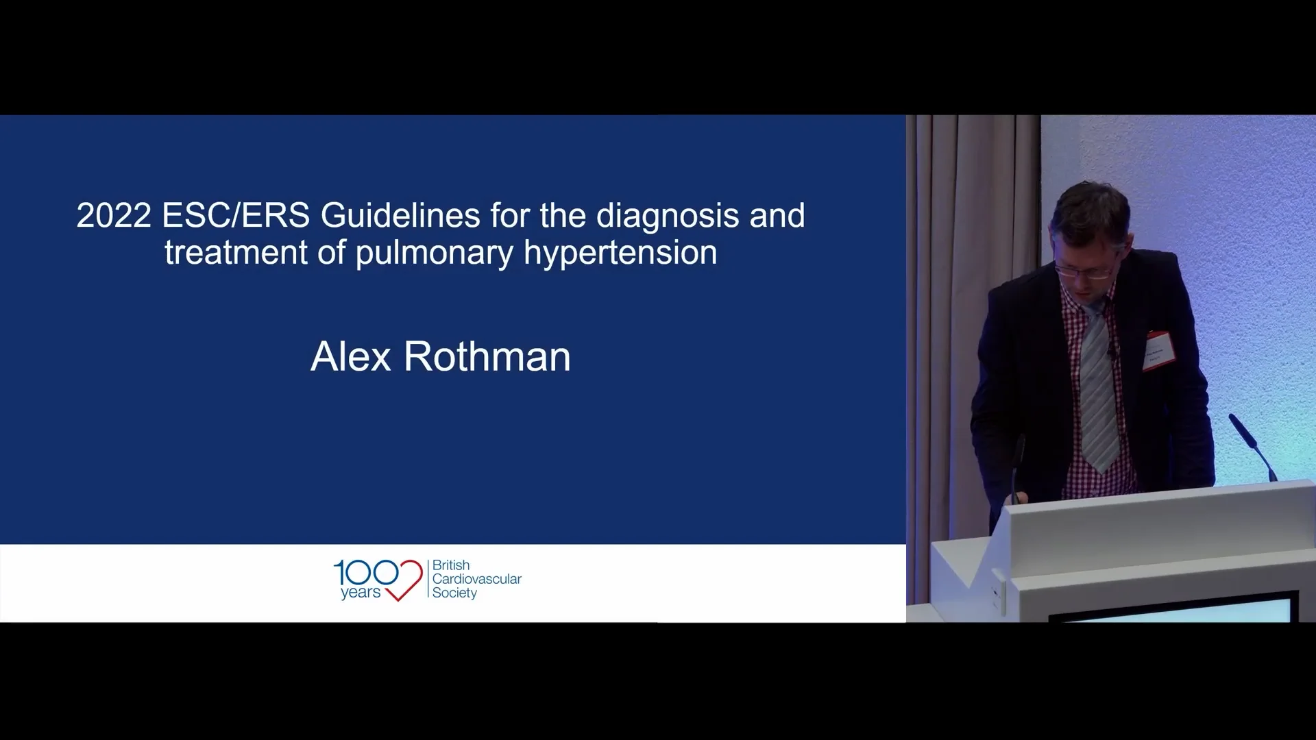 BCS 2022 - Talk 4: ESC: Pulmonary Hypertension - Dr Alex Rothman on Vimeo