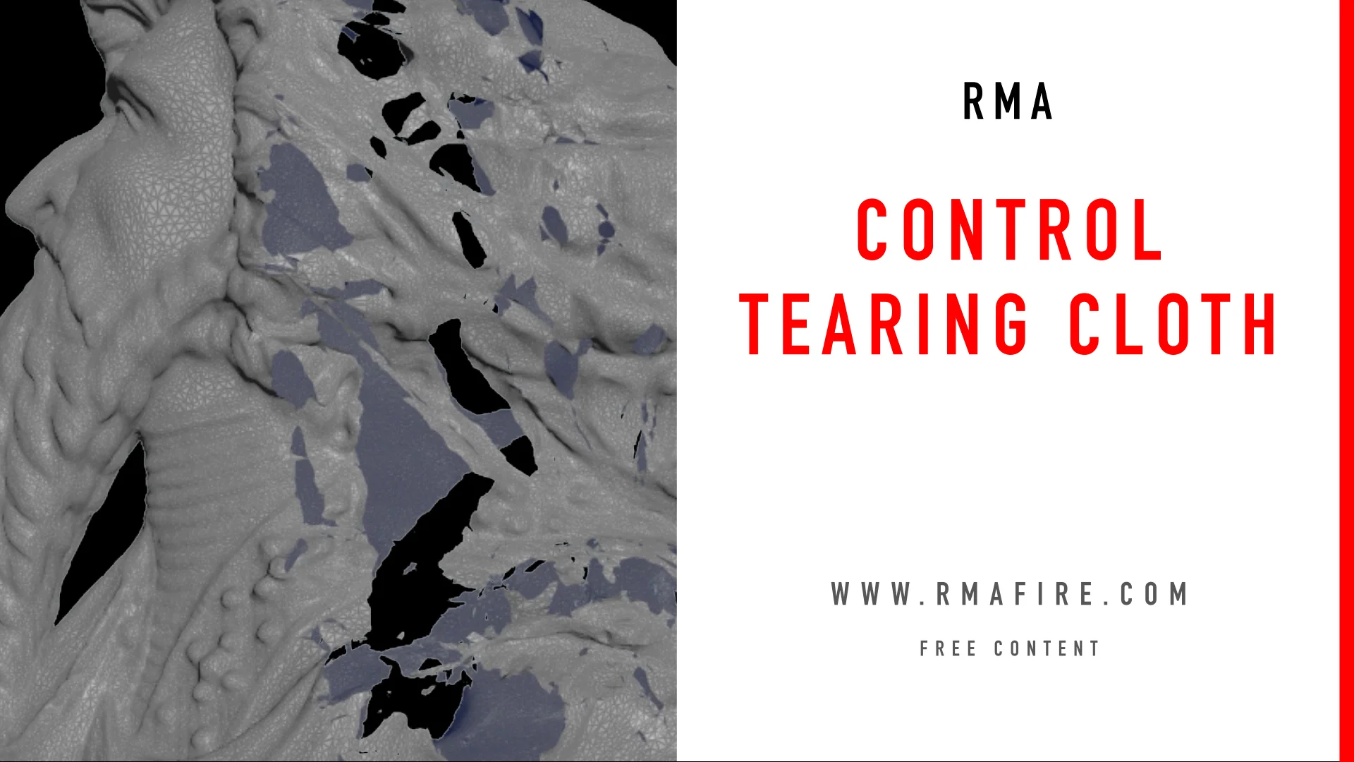 Control tearing cloth in houdini on Vimeo