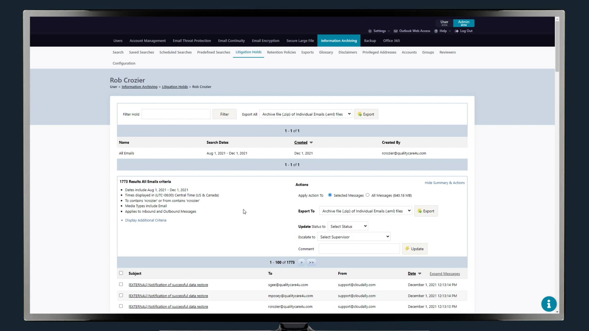 Get started with Carbonite™ Information Archiving on Vimeo