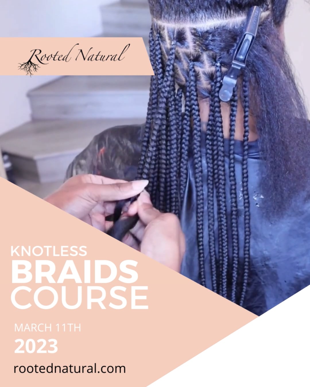 Rooted Natural - Stitch Braids, Knotless Braids