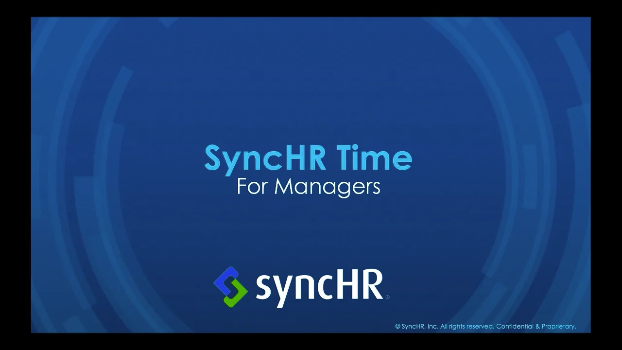 SyncHR Time for Managers on Vimeo