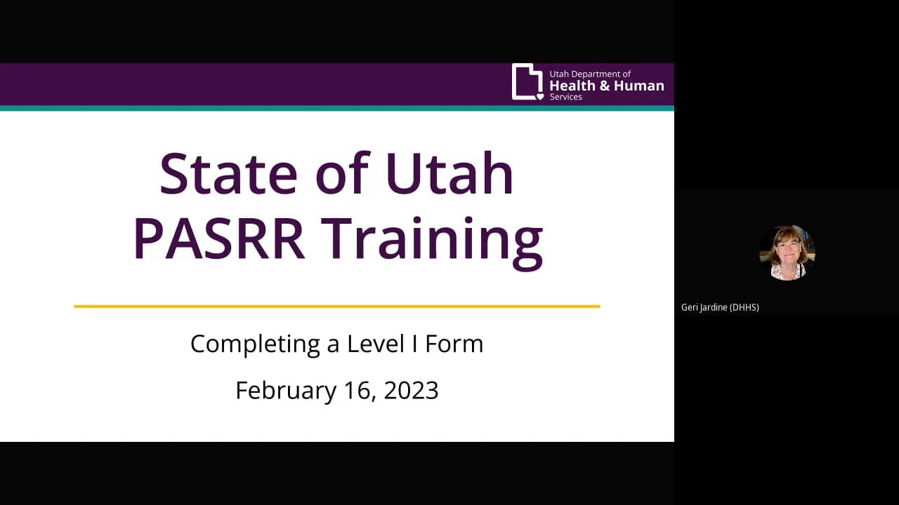 PASRR | 2023 Hospital Level I Training on Vimeo