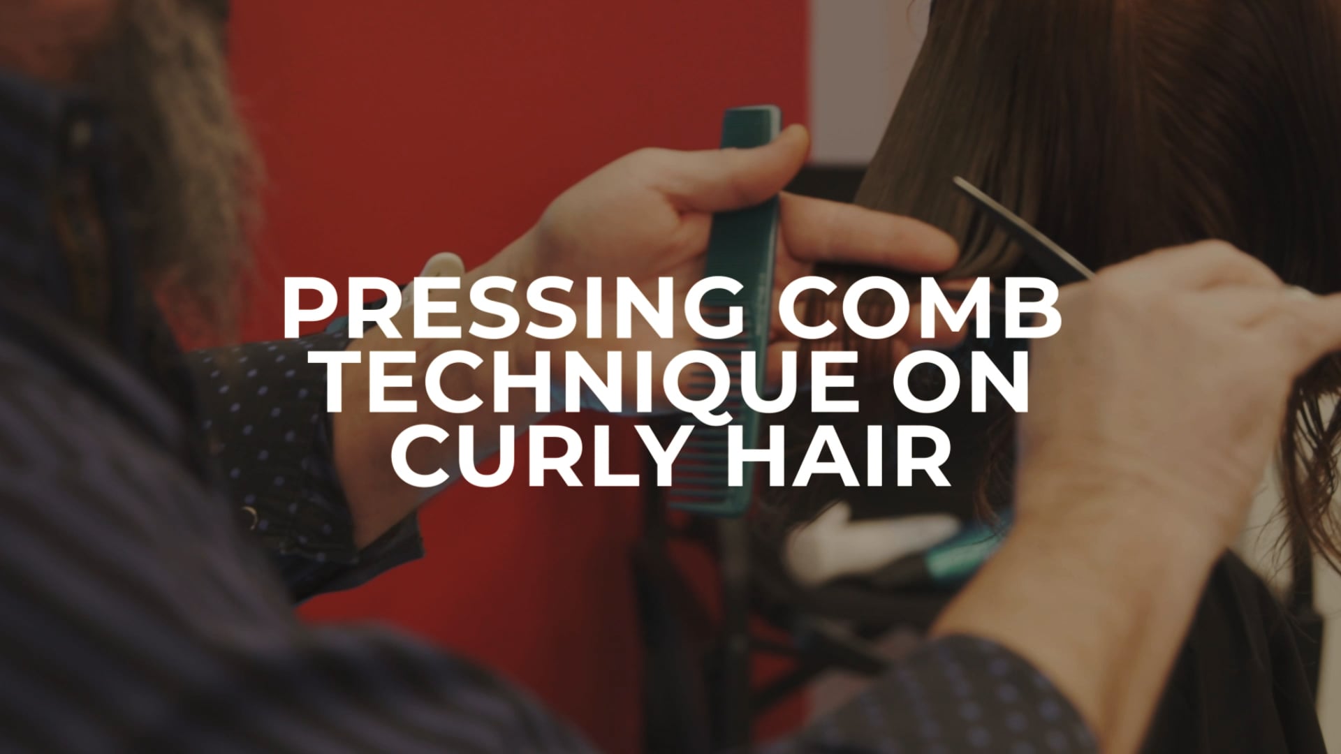Basics Pressing Comb Technique on Curly Hair